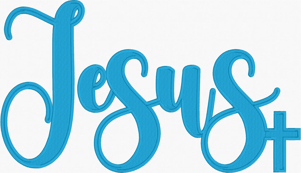 Jesus Fill Stitch Embroidery Design + Bling Template SS10 – KTSApparel